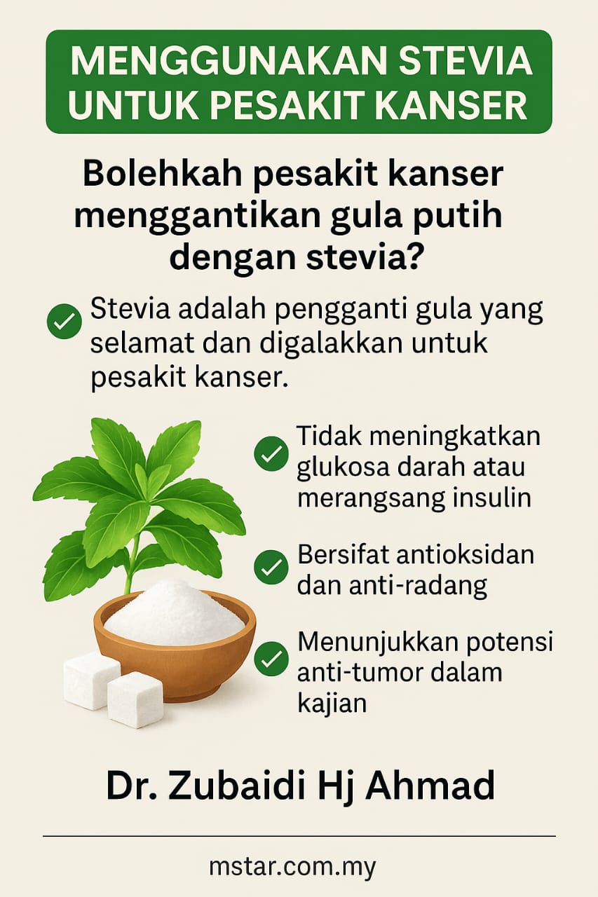 PESAKIT KANSER DAN STEVIA – Dr Zubaidi Hj Ahmad Menulis